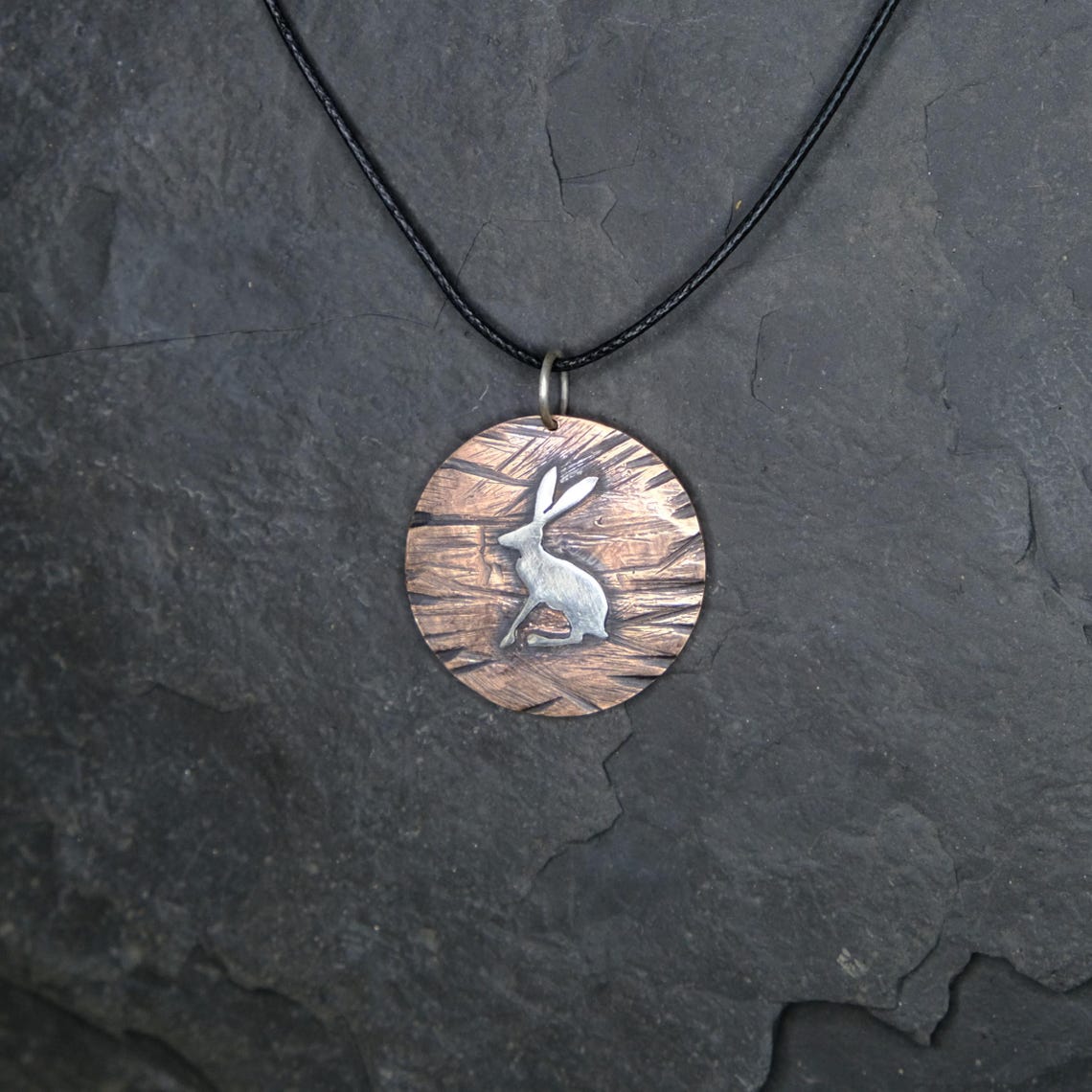 Silver Hare Copper Coin Pendant - Handcrafted - Etsy