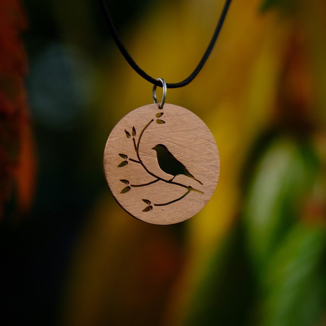 Bird Copper Coin Pendant - Handcrafted - Etsy