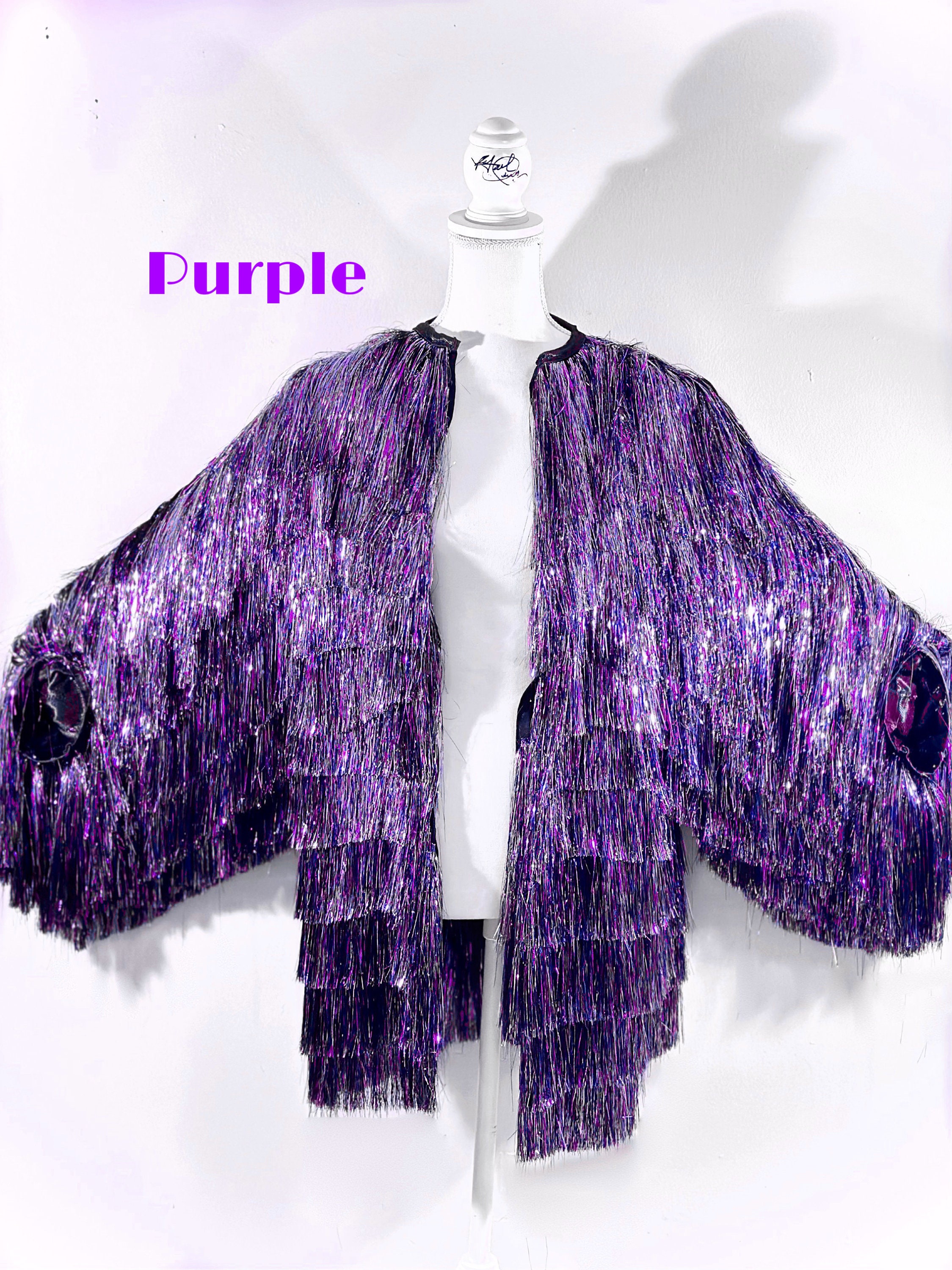 Tinsel Karma Jacket Disco, Rainbow, Hot Pink, Blue, Purple, Gold, Red ...