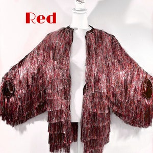 Tinsel Karma Jacket Disco, Rainbow, Hot Pink, Blue, Purple, Gold, Red ...