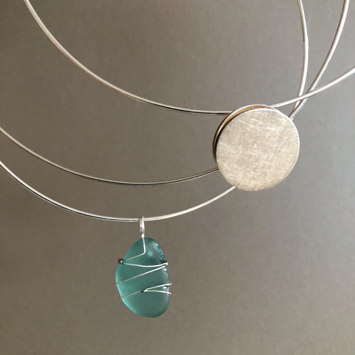 Thin Silver Wire Choker 925 Sterling Silver Wire Necklace - Etsy