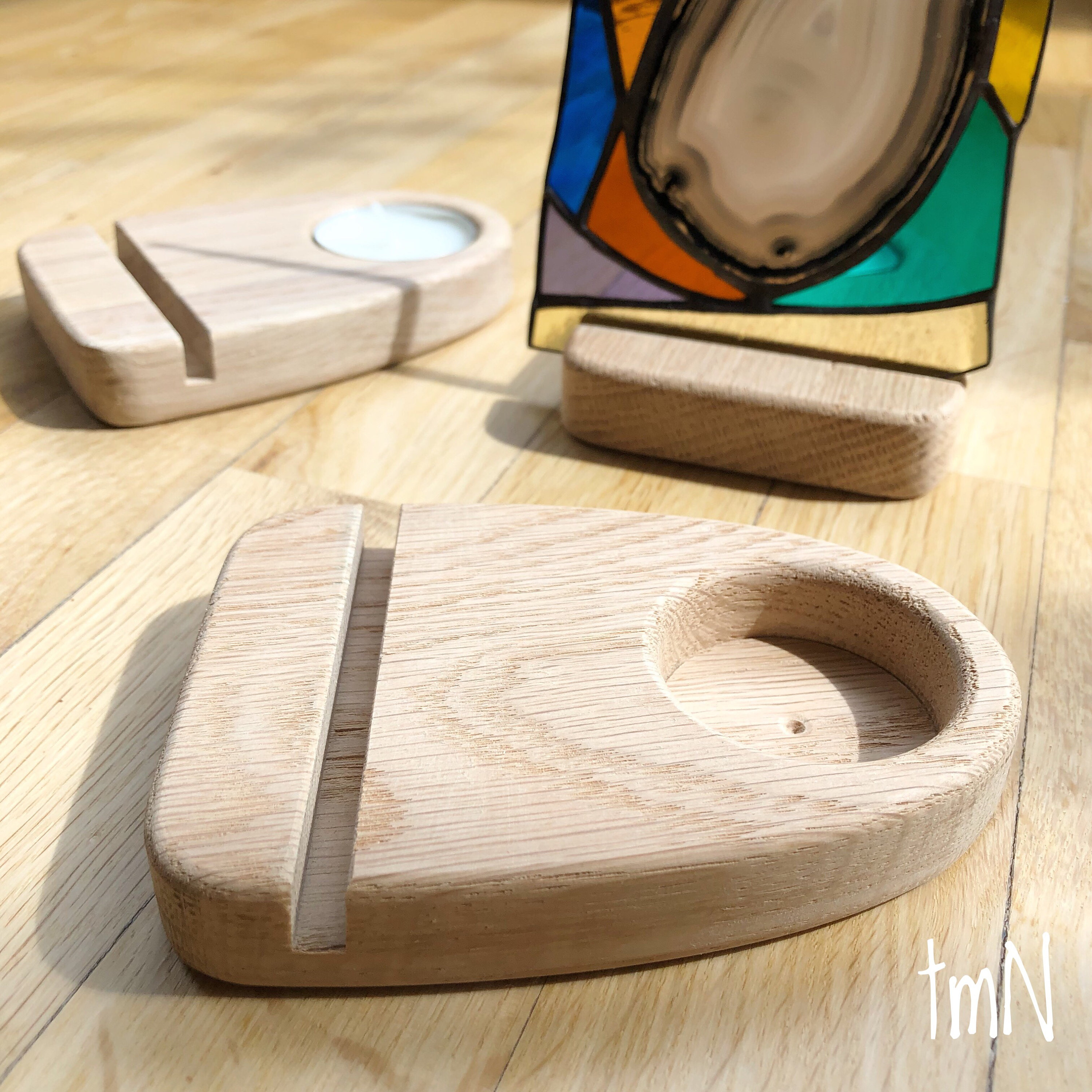 Glass Stand With Tea Light Holder - Display Stand for Stained Glass ...