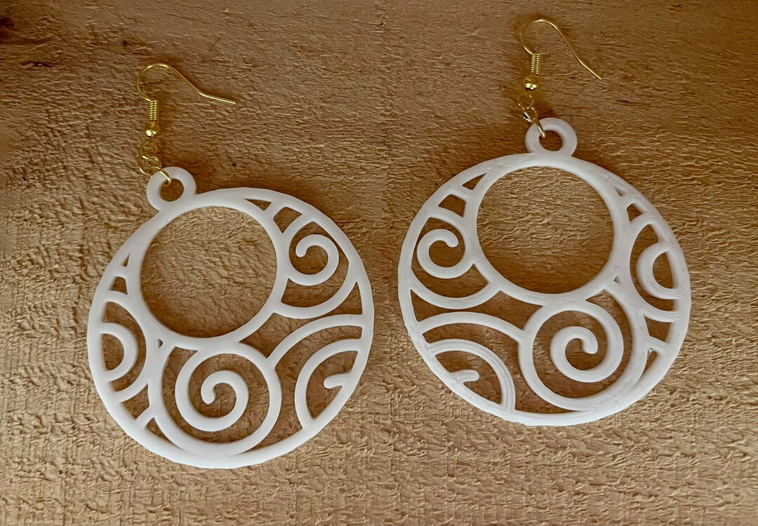 Earrings Stl File for 3d Printer - Etsy