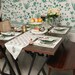 Natural Dining Table Runner Set With Elegant Floral Patten Embroidery ...