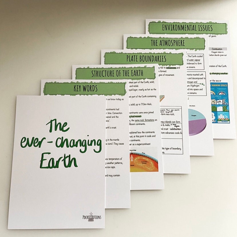GCSE Chemistry - the Ever-changing Earth Revision Cards Study Notes - Etsy
