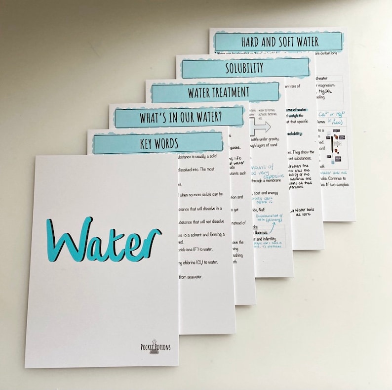 GCSE Chemistry - Water Revision Card Study Notes - Etsy