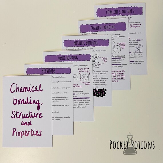 GCSE Chemistry Chemical Bonding Structure & Properties - Etsy