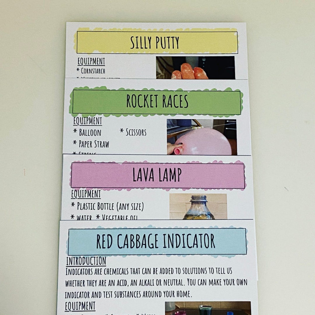 DIY Potions - Science Experiment Cards - Etsy UK