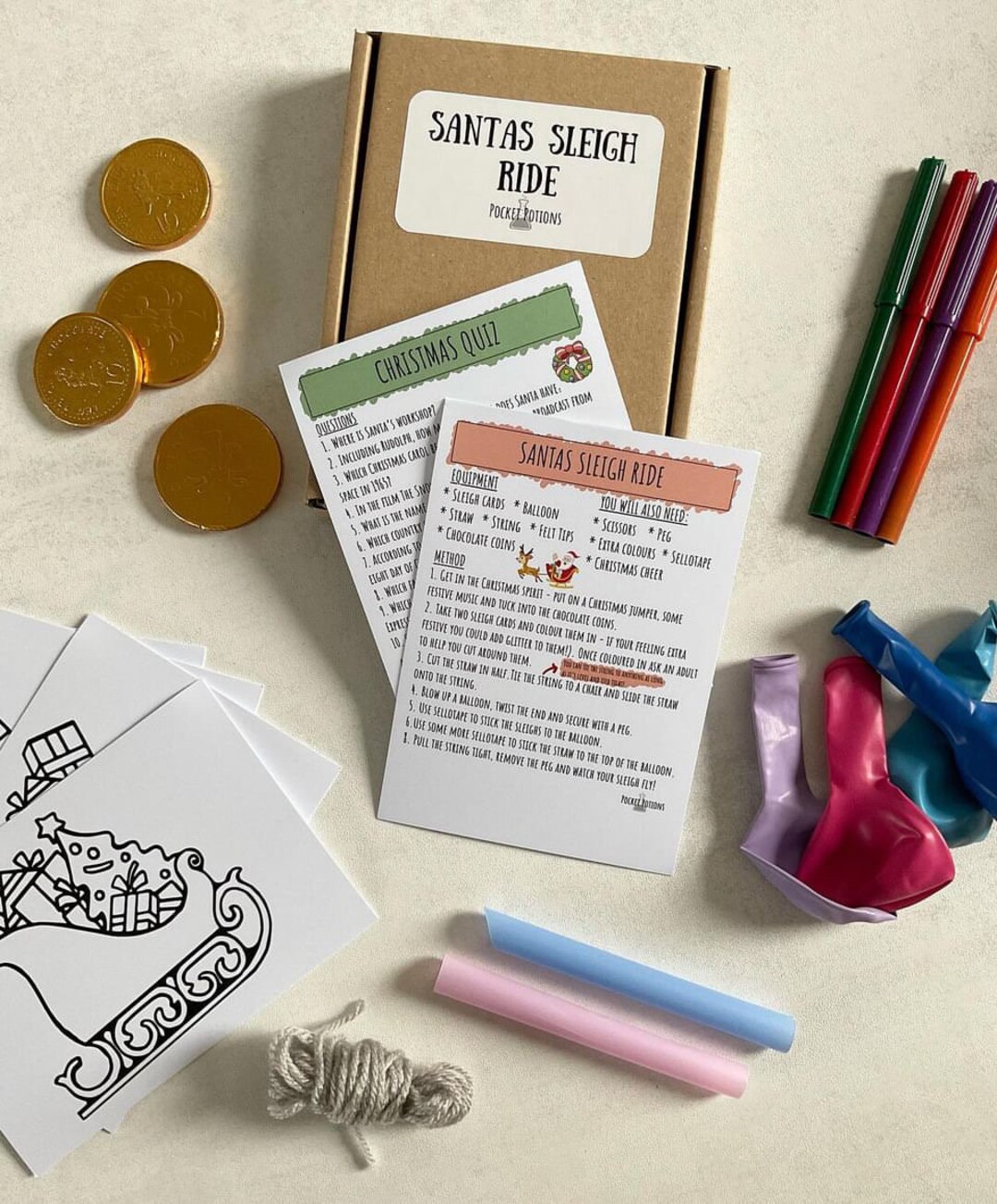 Santas Sleigh Ride Christmas Science Activity Experiment - Etsy UK