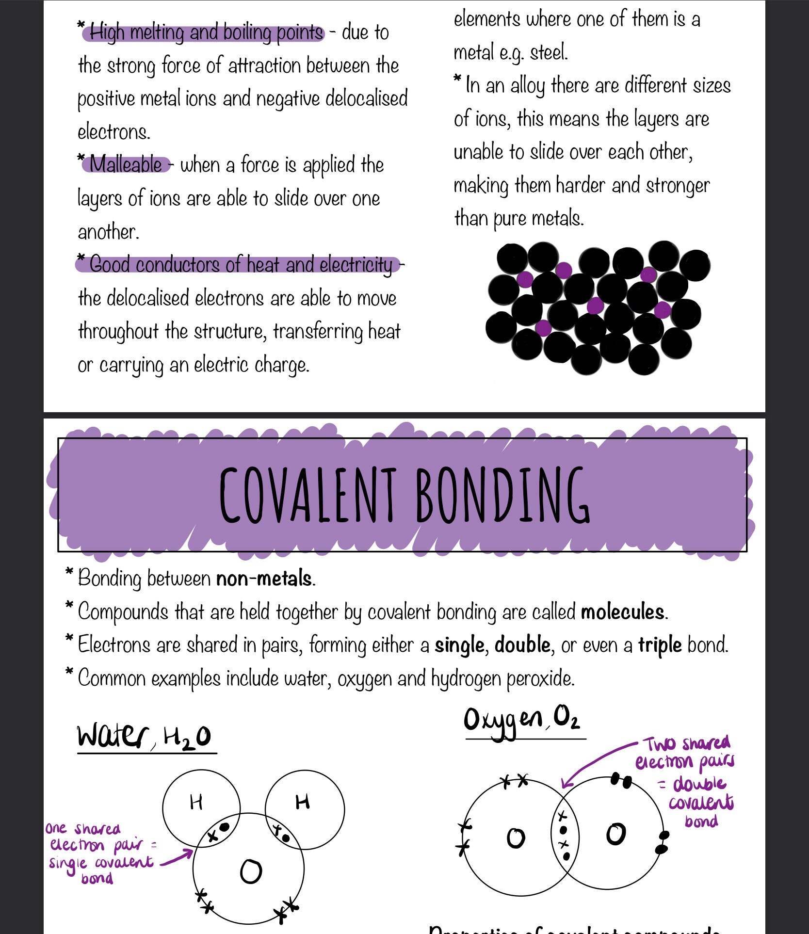 GCSE Chemistry Bonding, Structure A& Properties Revision Cards Notes - Etsy