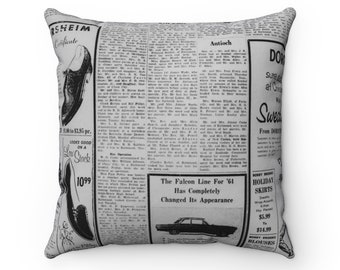 Newspaper Pillow | Etsy