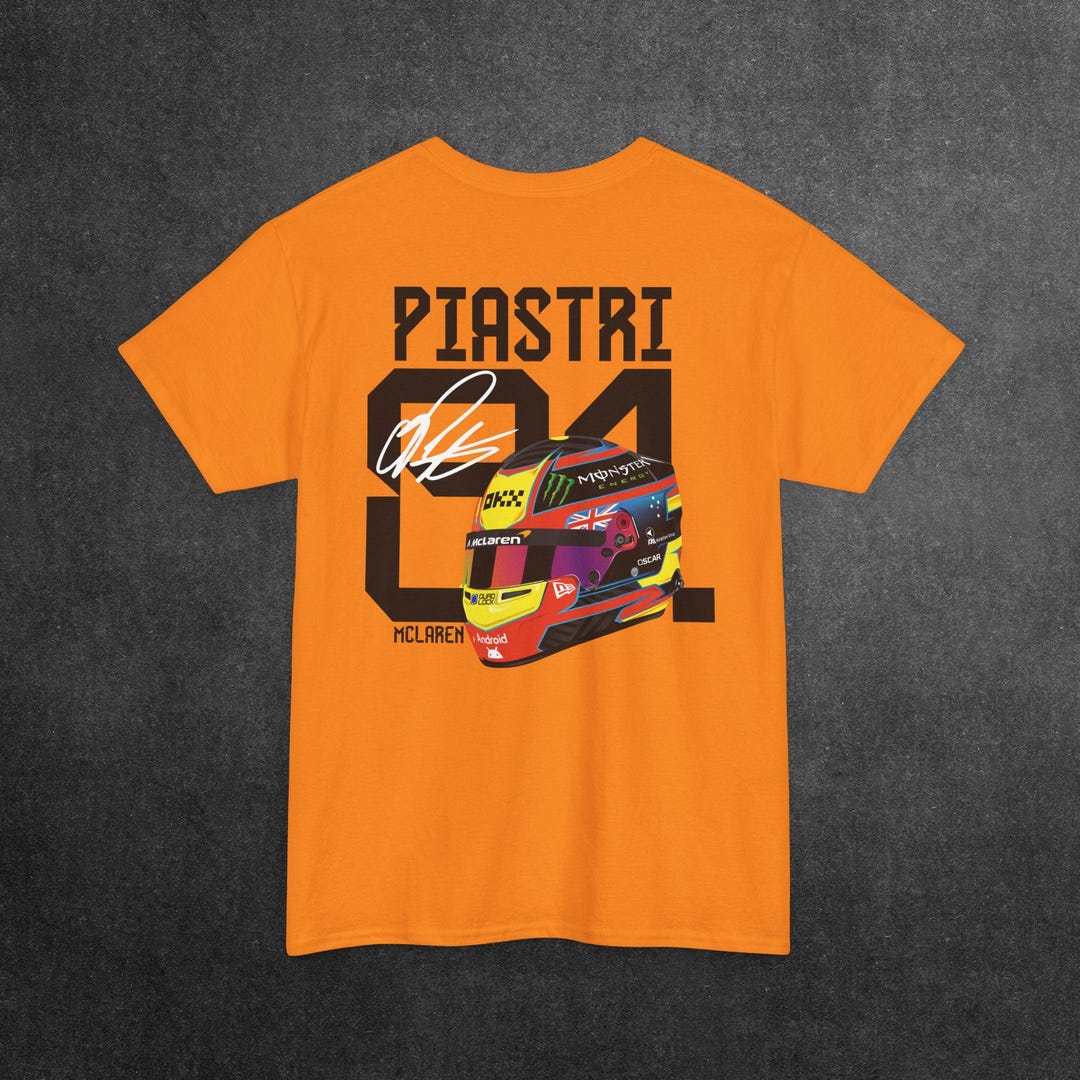 Oscar Piastri 2025 Mclaren MCL39 Tshirt | F1 Driver Number 81 Tee ...