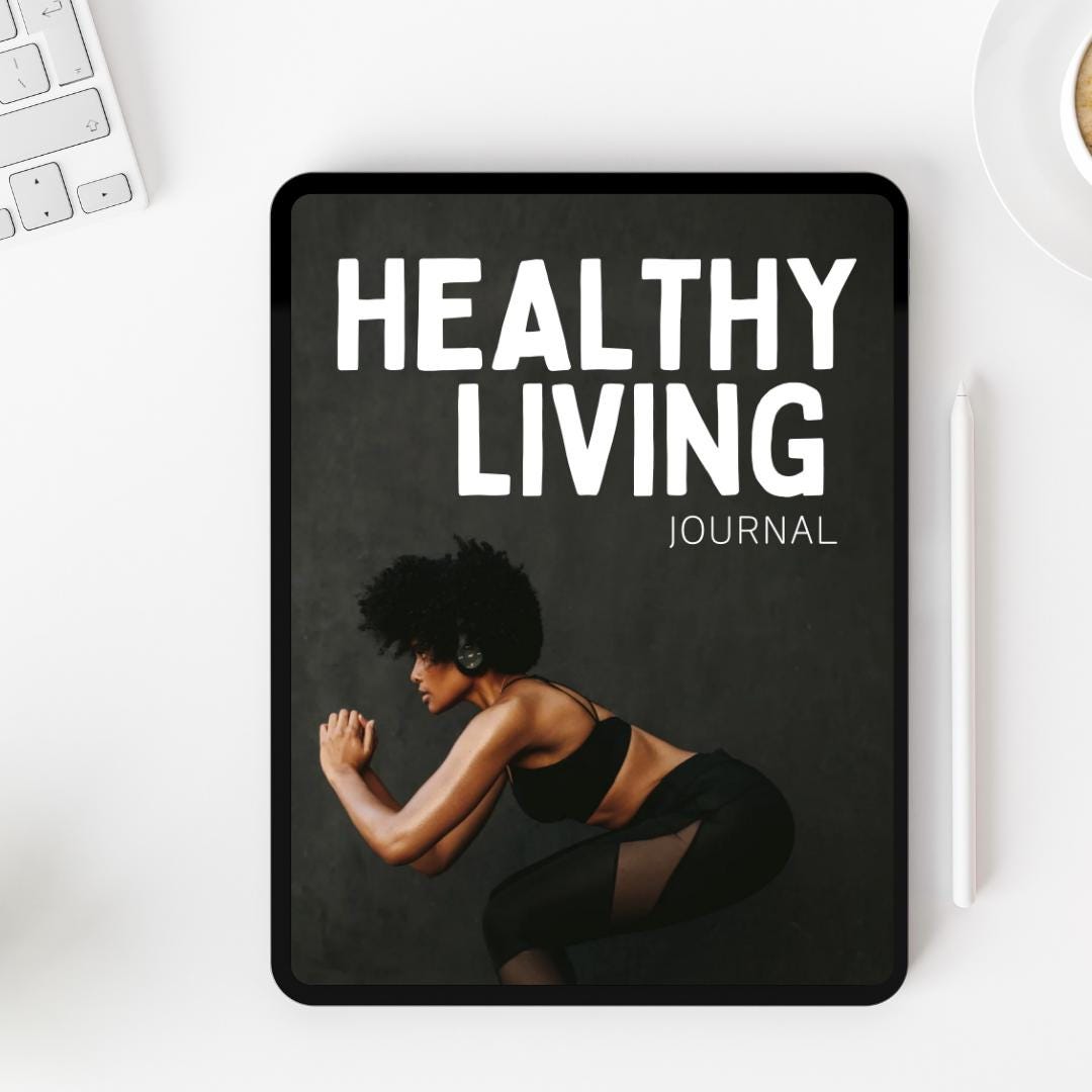 Healthy Living Journal Printable | Wellness Planner | Fitness Tracker ...