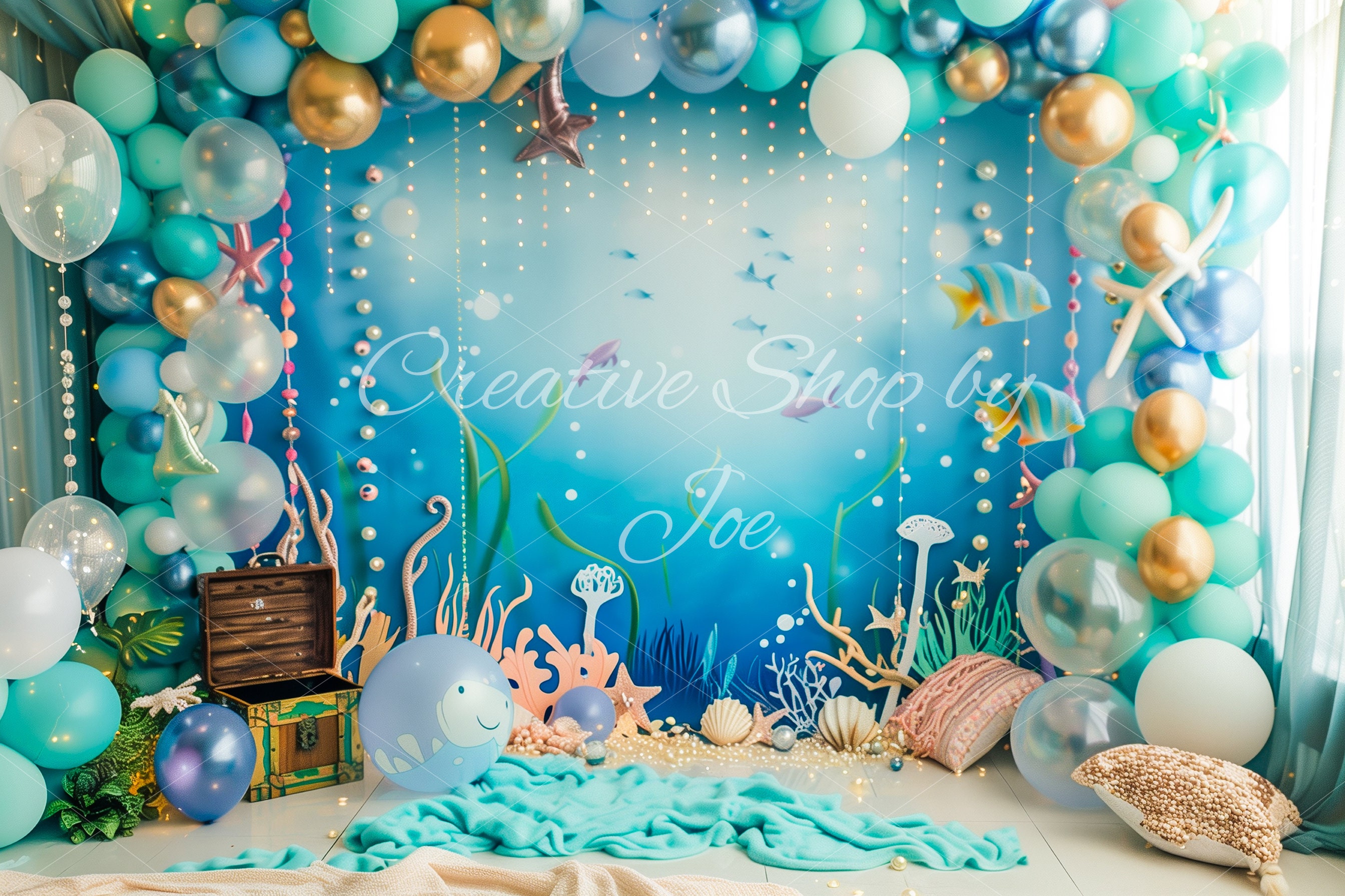 Enchanted Underwater Adventure Digital Backdrops for Kids, Studio ...