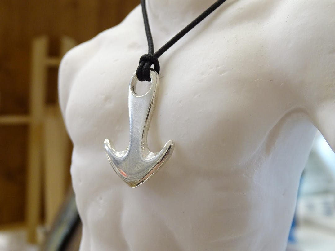 Minimalist Anchor Necklace • Nautical Jewelry • Dainty Ocean Pendant ...