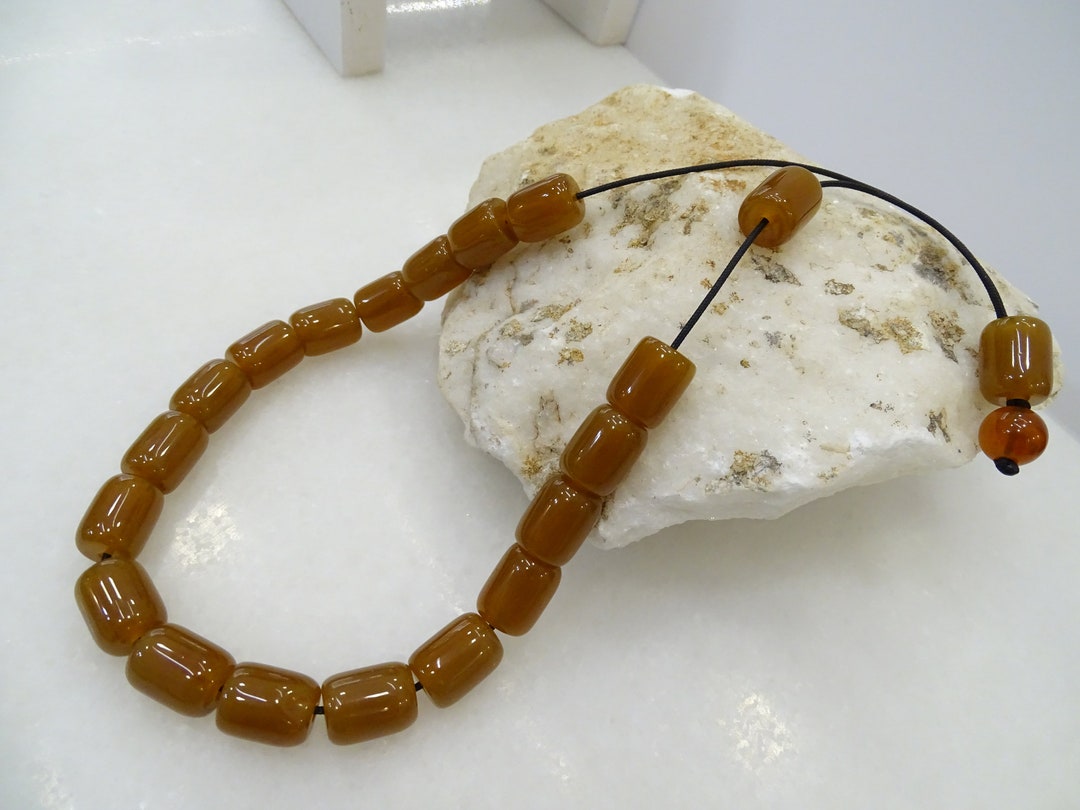 Bakelite Greek Komboloi, Bakelite Worry Beads, Orange Anti Stress Gift ...