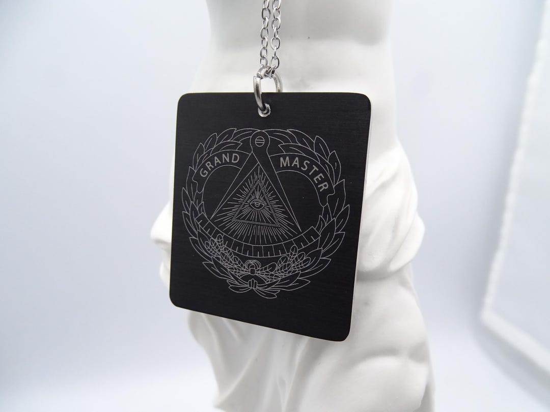 Grand Master Symbol Black Pendant, Symbol Eye Necklace, Hand Designed ...