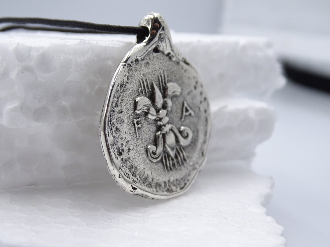 God Zeus and the Thunderboit Greek Coin Pendant, Olympic Games Coin ...