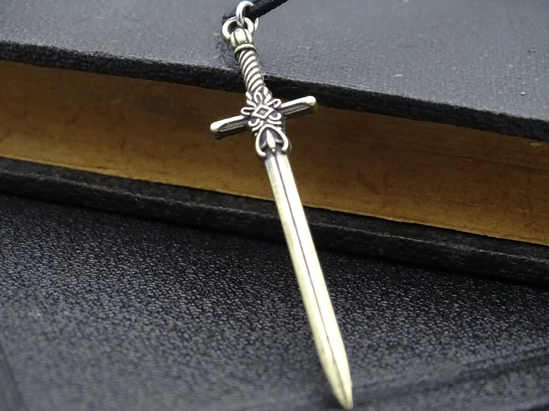 Warrior Sword Antique Bronze Pendant, Handmade Sword Charm, Meaningful ...