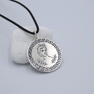 God Apollo Ancient Greek Silver Pendant, Greek God Necklace, God of ...