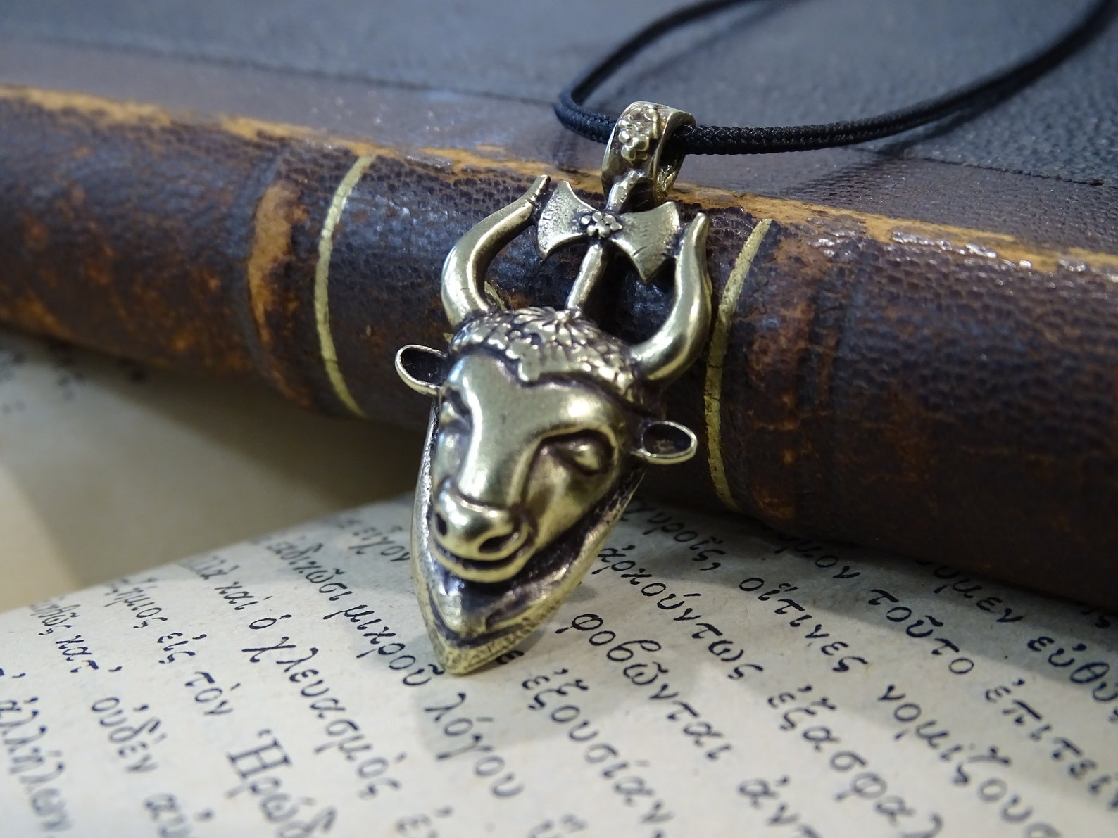 Minotaur Pendant Necklace the Greek Monster of Crete Minoan - Etsy
