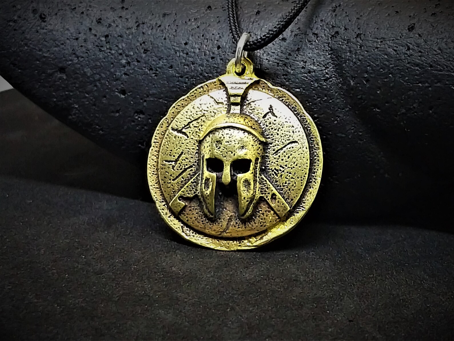 Spartan Pendant Necklace Spartan Shield Pendant Greek | Etsy