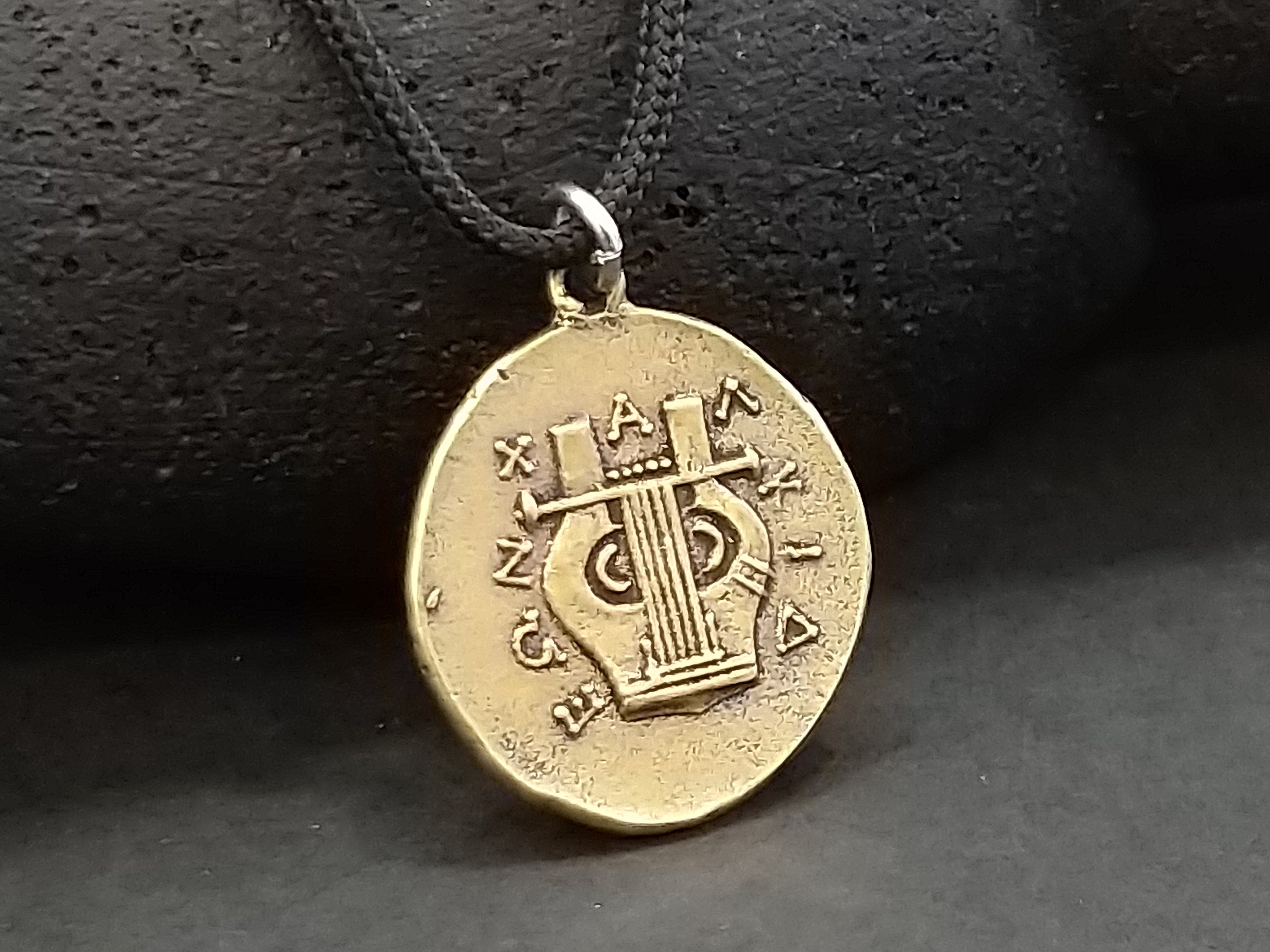 God Apollo Ancient Greek Coin Pendant - Brass Jewelry Gift Idea ...