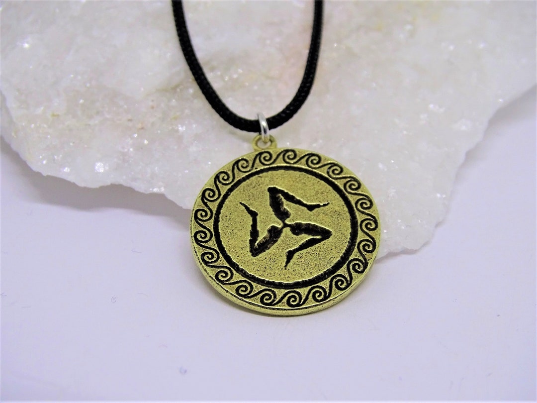 Antique Bronze Greek Triskelion or Celtic Triskele Pendant Necklace ...