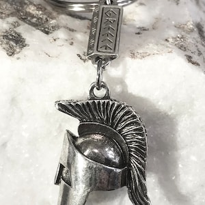 Spartan Helmet Keychain, Free of Nickel Keyring, Greek Keychain ...