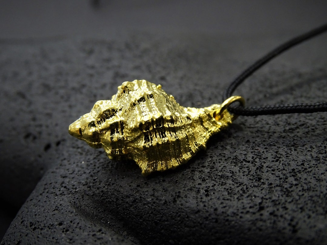 Gold Sea Shell Necklace, Hawaiian Conch Sea Shell, Ariel Voice ...
