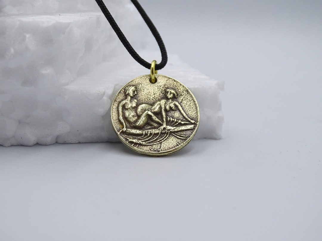 Rare Roman Erotic Tokens Pendant, Roman Empire Jewelry, Antique Style ...