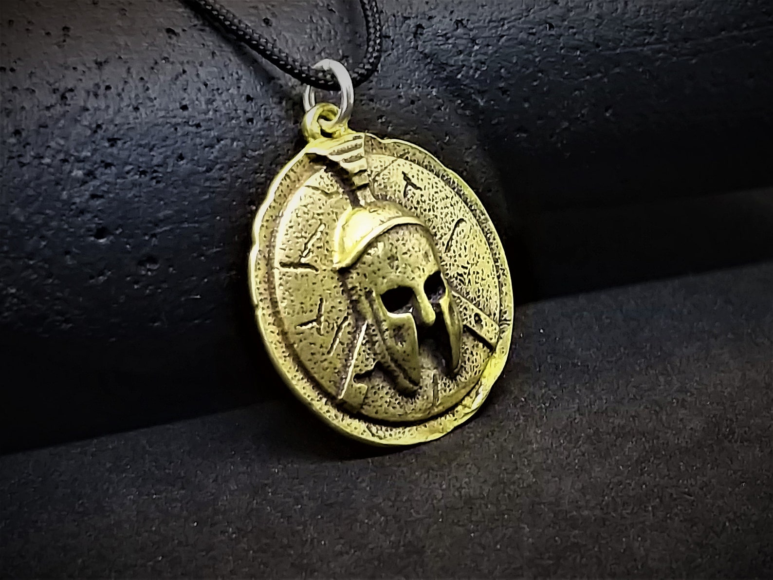 Spartan Pendant Necklace Spartan Shield Pendant Greek | Etsy