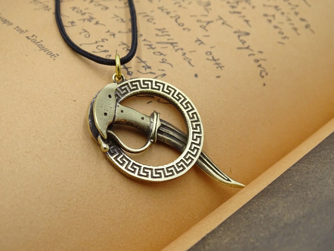 Vintage Bronze Spartan Sword Pendant, Weapon Pendant, Antique Dagger ...