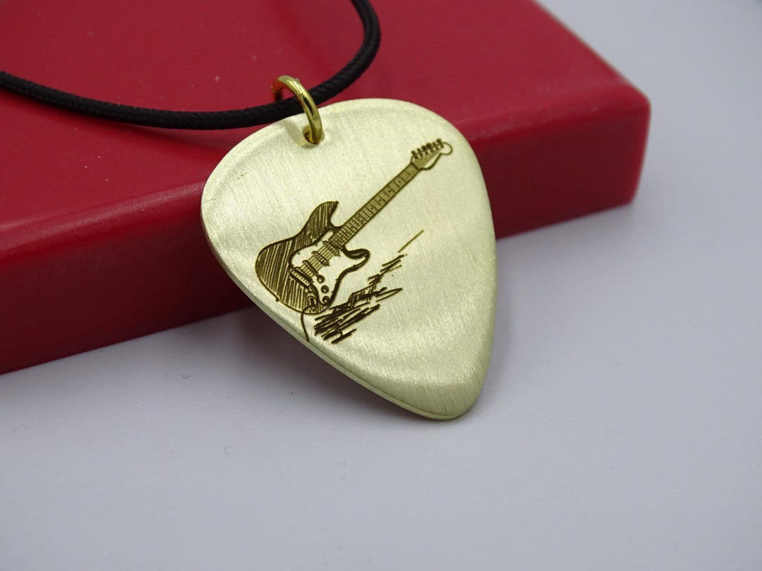 Brass Guitar Pick, Handmade Guitar Gifts, Personalized Music Gift, Hand ...