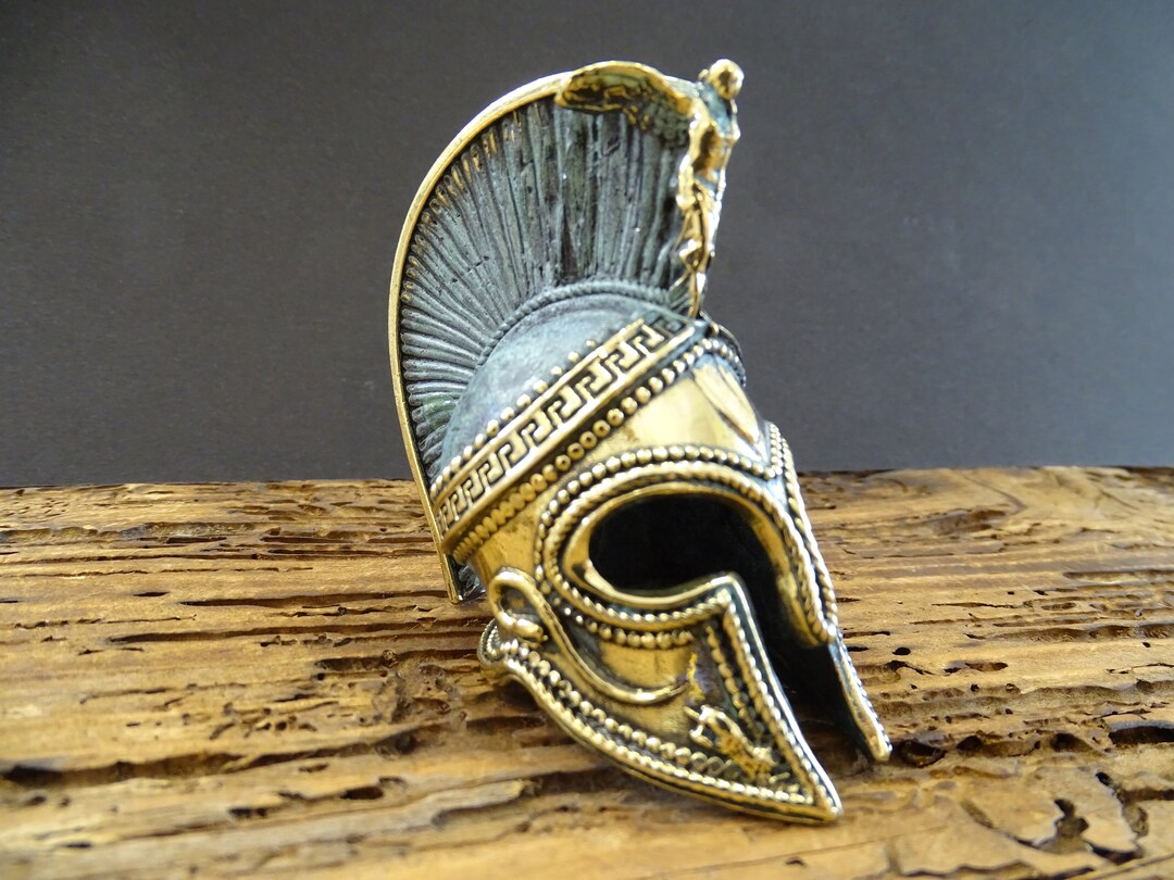 Small Bronze Helmet With Snakes Carving and Goddess Nike, Goddess ...