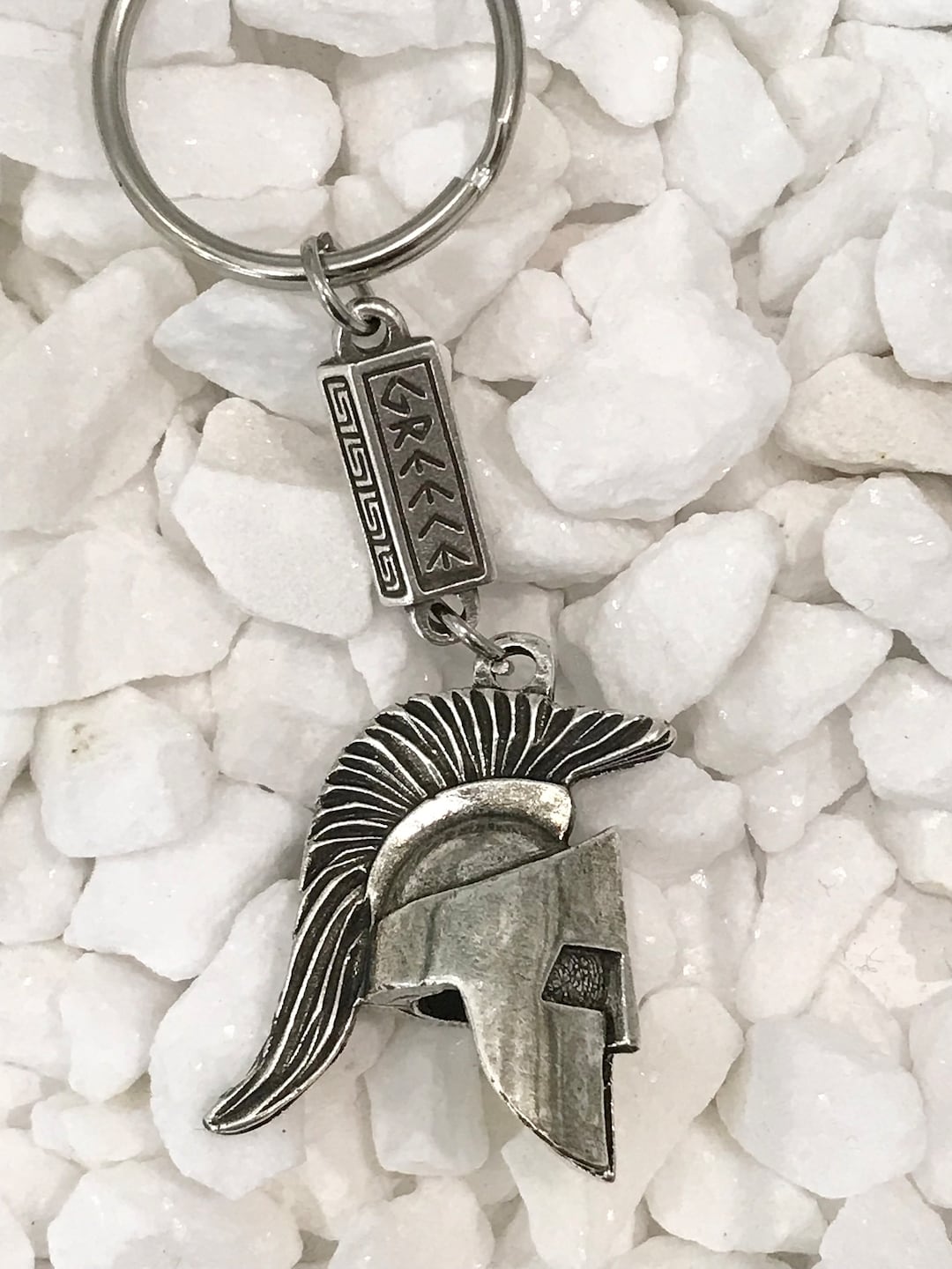 Spartan Helmet Keychain, Free of Nickel Keyring, Greek Keychain ...