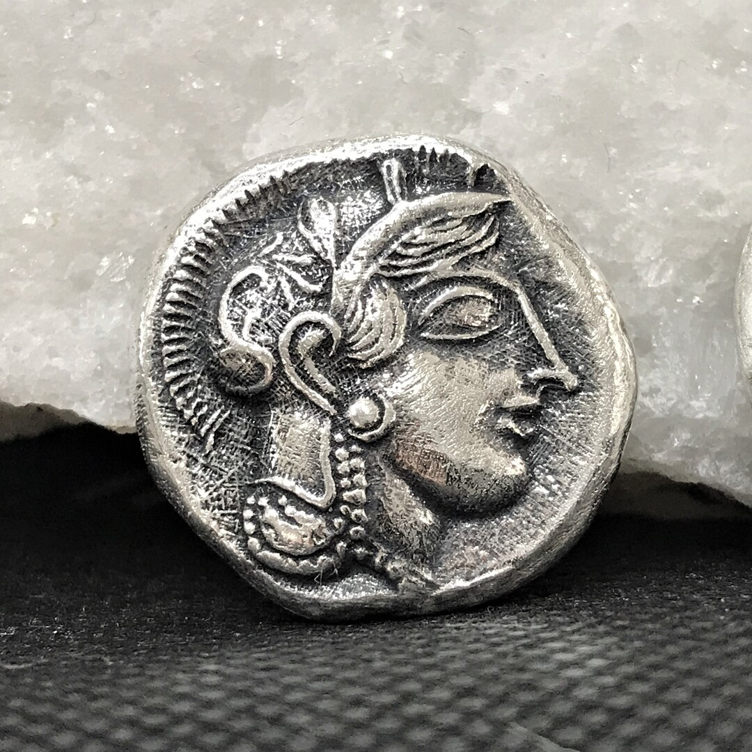 Goddess Athena Coin, Greek Drachma Museum Reproduction, Owl Replica ...