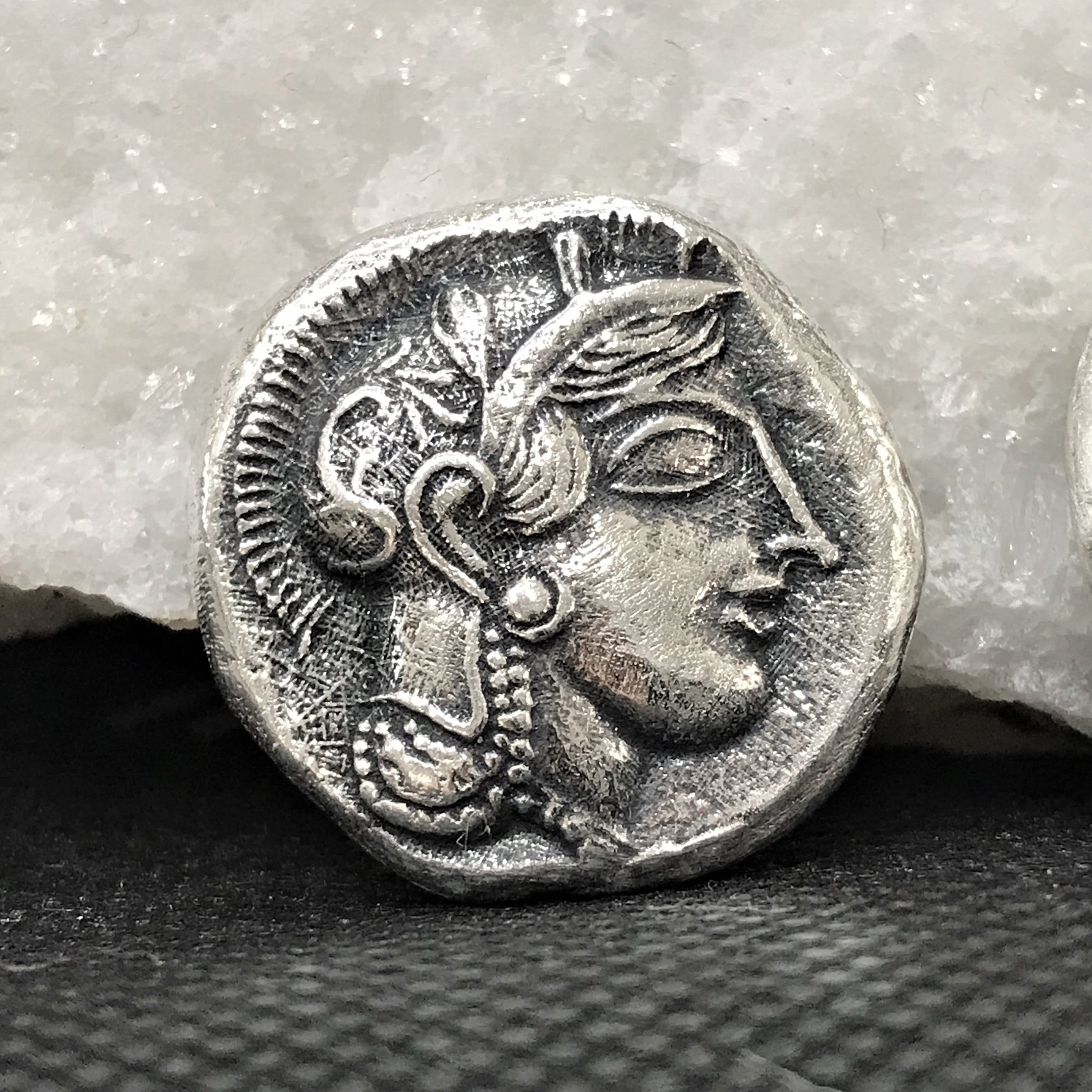 Goddess Athena Coin Greek Drachma Museum Reproduction Owl - Etsy