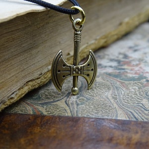 Bronze Battle Axe Necklace, Mens Axe Pendant, Viking Axe Necklace ...