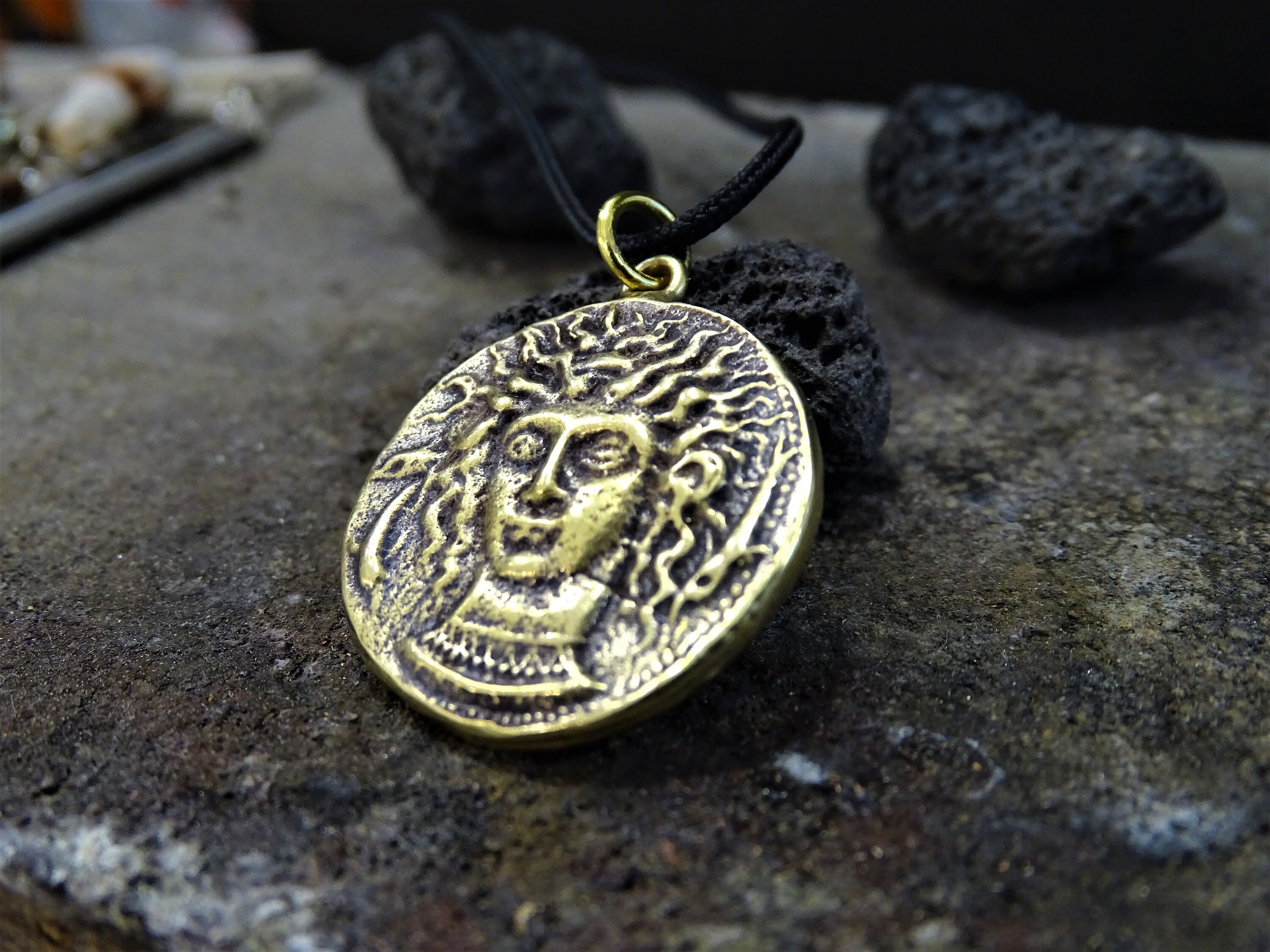 Big Arethusa Coin Pendant Nymph Greek Coin Arethusa Antique - Etsy
