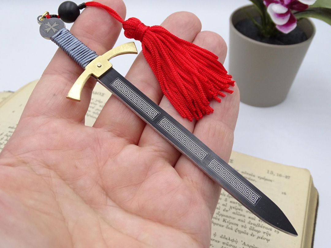 Black Sword Bookmark, Small Dagger Book Accessory, Handmade Dad Gift ...