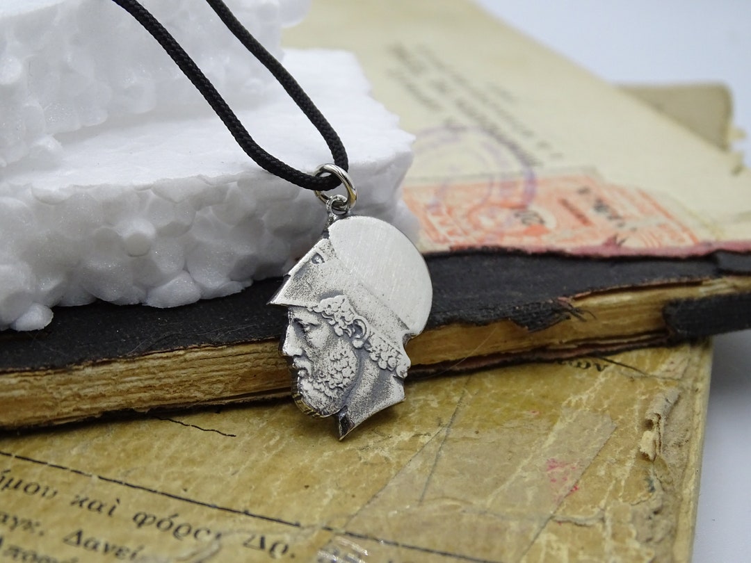 Pericles Silver 925 Pendant Necklace, Greek Politician Charm, Athens ...