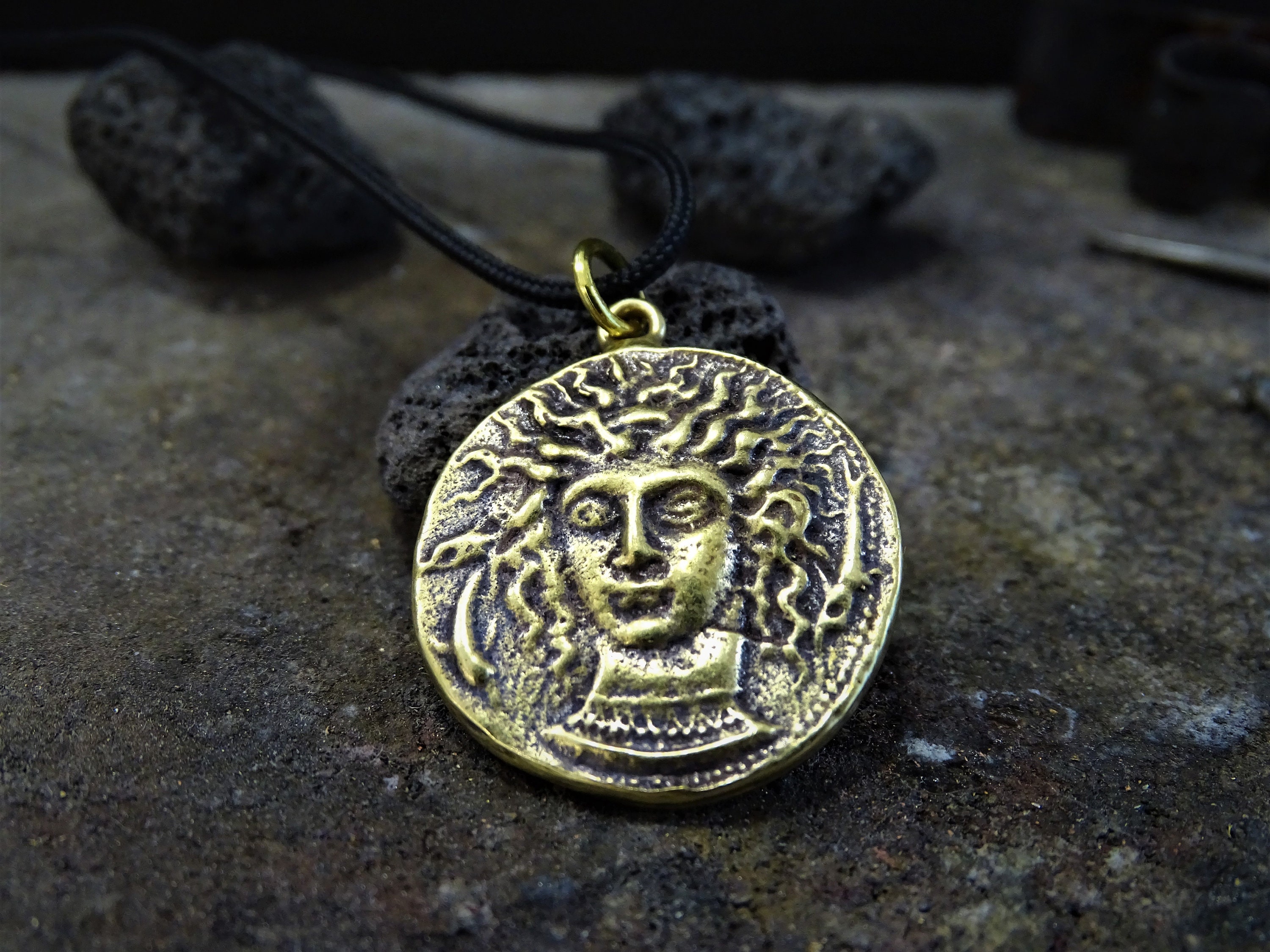 Big Arethusa Coin Pendant Nymph Greek Coin Arethusa Antique - Etsy
