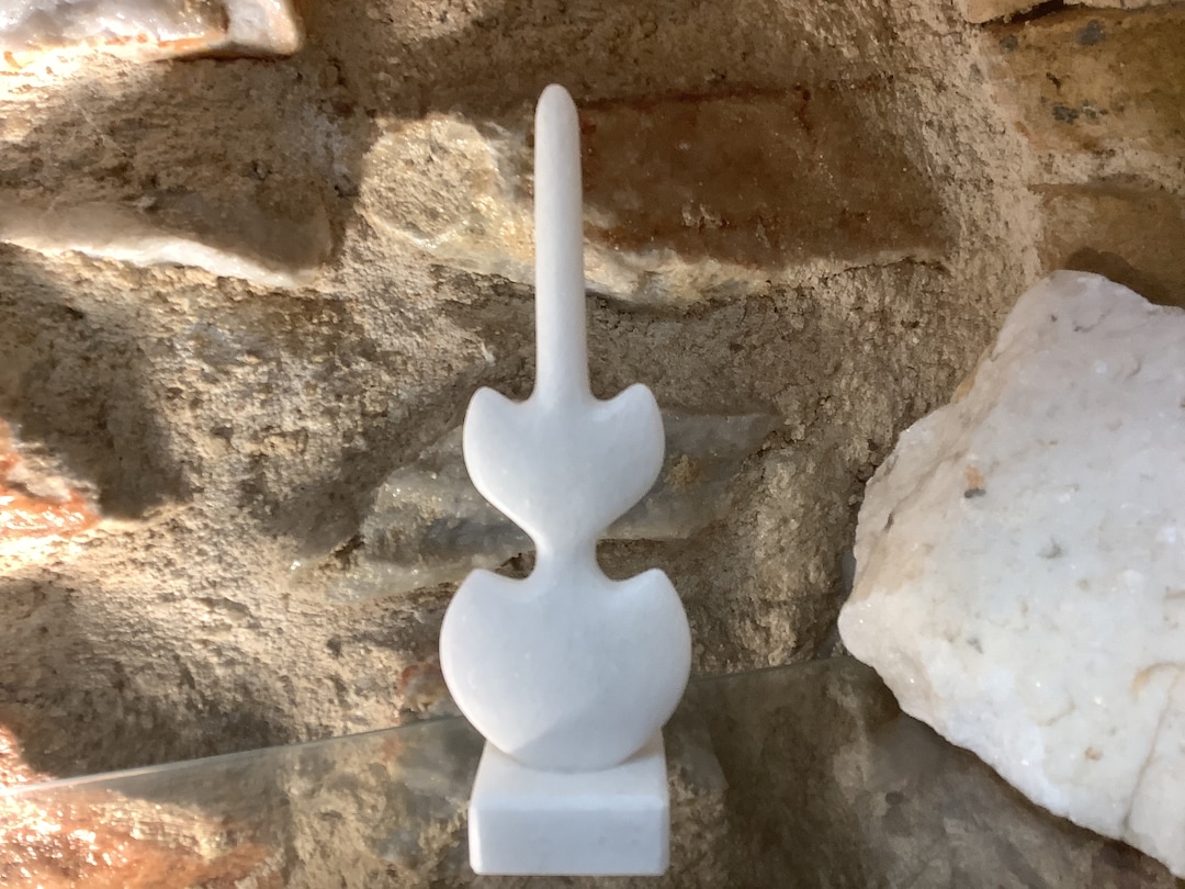 Violin Shape Cycladic Art Woman Made by Greek White Marble, Home Art ...