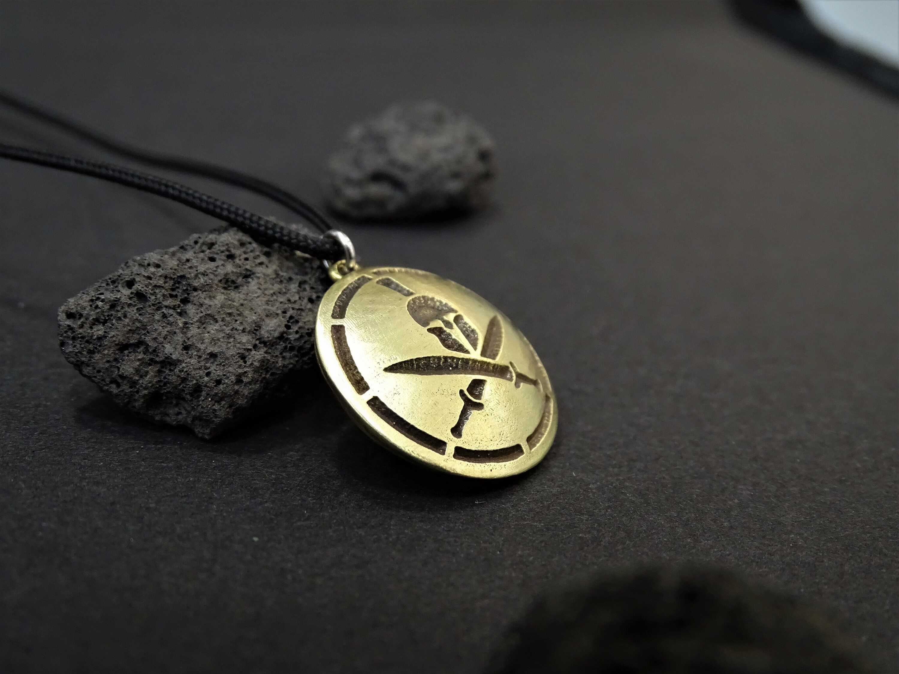 Spartan Symbol Necklace Spartan Pendant Double Sword - Etsy