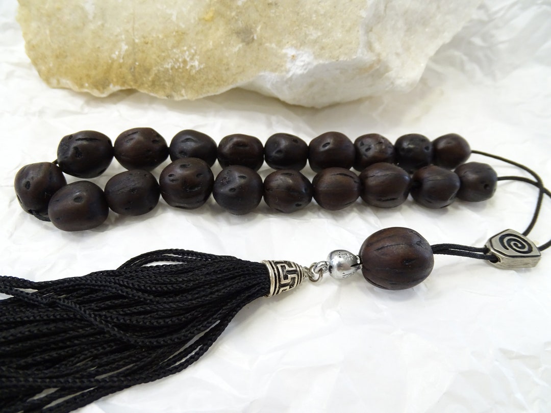 Nutmeg Seed Worry Beads Real Seed Komboloi Greek Worry - Etsy