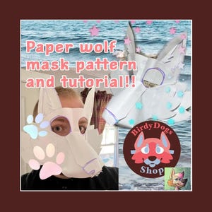 Paper Wolf Therian/furry Mask Pattern and Guide!! | Birdydogshop - Etsy