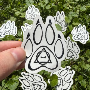 Therian Symbol Paw Sticker | Glossy | Free Surprise Stickers! - Etsy