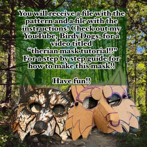 Cardboard Wolf Therian Furry Mask Pattern and Guide!! | Birdydogshop - Etsy