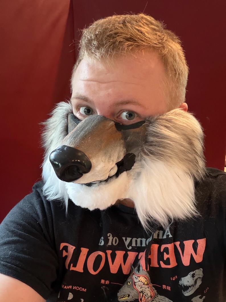 Wolf Therian/furry/animal Snout Mask Birdydogshop - Etsy UK